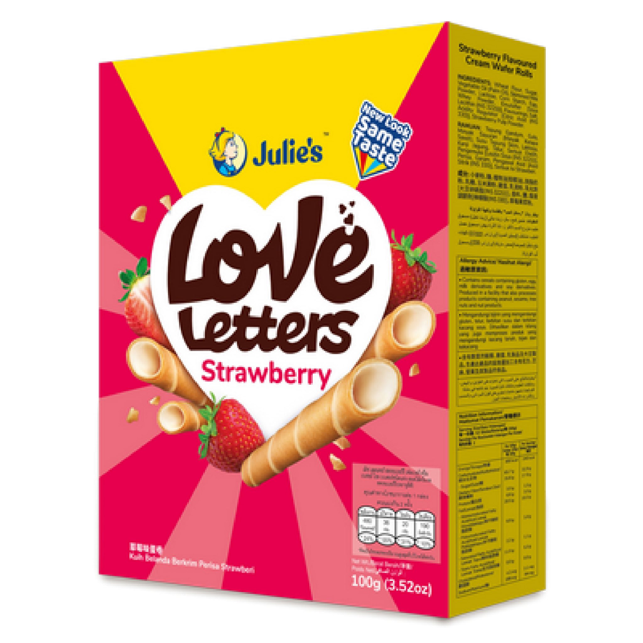 Julie Love Letters Strawberry 100G 3976 - Quin Mart PJ - 11 Mini Market